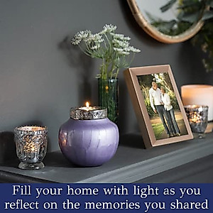 FOVERE – Small Urns for Human Ashes – Purple Ashes Keepsake Urn – 100% Handmade Decorative Urns for Males and Females. Pet Urn for Dogs Ashes and Cats.