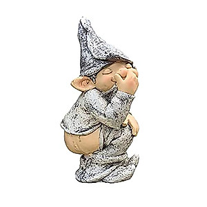 Pooping Garden Gnome Statue,Naughty Funny Outdoor Statue Resin Elf Garden Figures Figurines Lawn Decor,Dwarf Garden Sculptures and Statues Miniature Mold for Yard Art-Urinating dwarfs 5x7x13cm(2x2.7x5