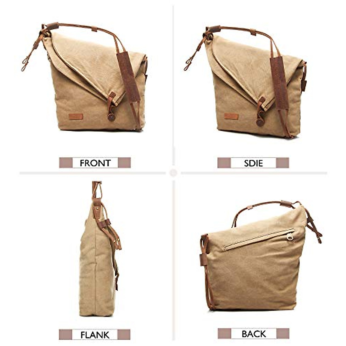 Tom Clovers Crossbody Bags for Women Canvas Crossbody Messenger Tote Weekender Fashion Bag