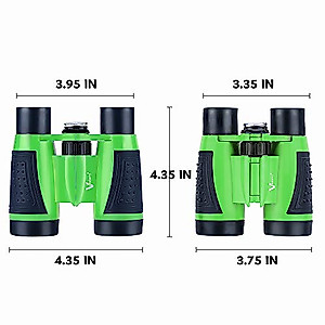 Vanstarry Compact Binoculars for Kids Bird Watching Hiking Camping Fishing Accessories Gear Essentials Best Toy Gifts for Boys Girls Children Toddler Waterproof 5X30 Optical Lens Including Compass