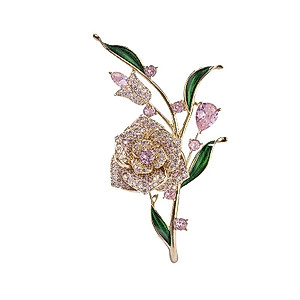 SXYMKJ Roses Brooch Female High-Grade Senior Sense of Clothing Pins Delicate Accessories Suit Western Clothing Products