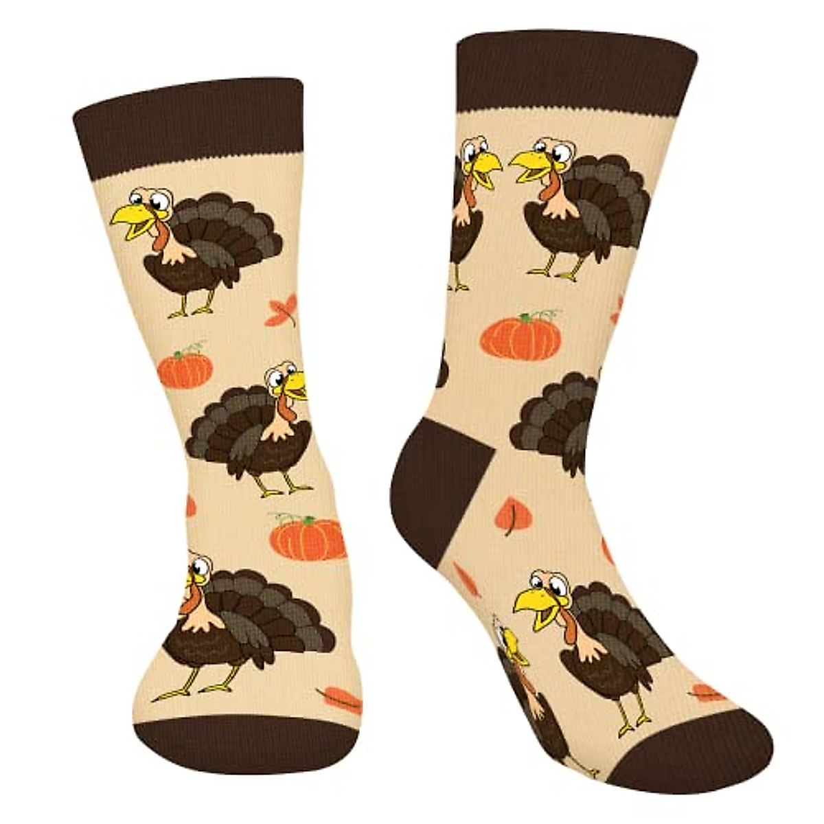 Funny Thanksgiving Turkey Socks Men Women Teen Boys - Funny Thanksgiving Gifts Fun Novelty Crazy Funky Silly Cute Cool Animals Thanks Giving Crew Socks Christmas Stocking Stuffers