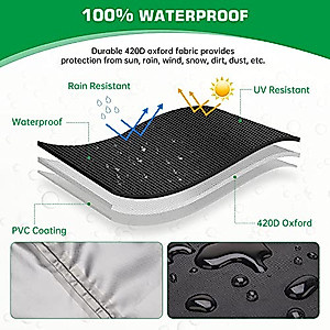 Vickay Stackable Patio Chair Cover Waterproof Outdoor Chair Cover Heavy Duty Lawn Patio Furniture Covers 25.6" L x 25.6" W x 47" H