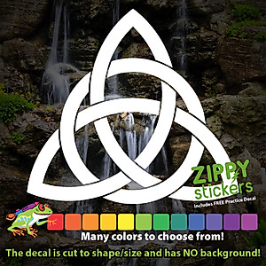 Zippy Stickers | Celtic Knot Decal/Sticker - Triquetra Style | Holy Trinity, Trinity Knot, Infinity, Eternity - Many Colors and Sizes to Choose From