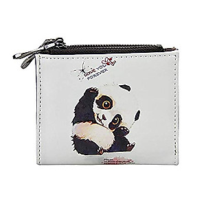 Nawoshow Women Cute Small Wallet Cherry Pattern Coin Purse Card Holder Clutch Bag (Panda)
