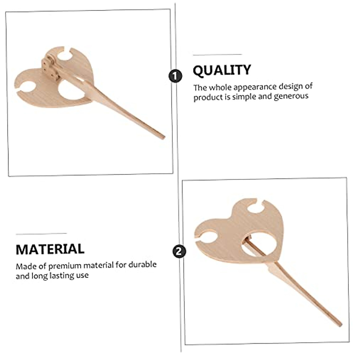 Anneome 1pc Unique Tray Board Holders Bottle Holder for Wooden Home Desk Foldable Design Beach Picnic Outside Heart Glass Rack Serving with Food Sand and Storage Party Wood Shaped Grass