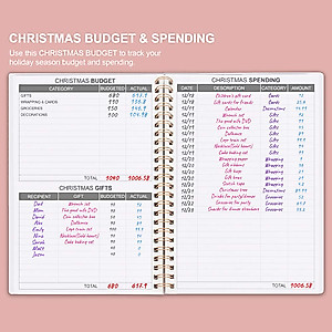 Budget Planner - Monthly Finance Organizer with Expense Tracker Notebook to Manage Your Money Effectively, Undated Finance Planner/Account Book, Start Anytime, 1 Year Use, A5, Rose