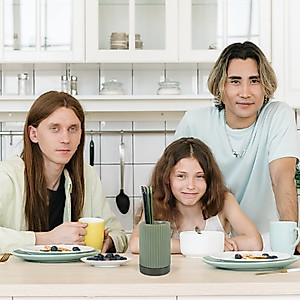 Angoily Silverware Holder Utensil Kitchen Utensil Holder Ceramic Utensil Caddy Chopsticks Cutlery Silverware Storage Organizer for Farmhouse Kitchen Countertop Ceramic Utensil Holder