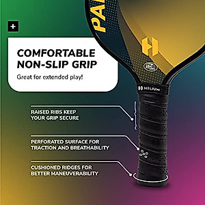 Helium Paragon Pickleball Paddles Set of 4 - USAPA Certified - Graphite Fiberglass Surface, Lightweight Honeycomb Core