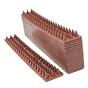 COOES Bird Spikes Defender Fence Spikes Effective Plastic Anti-Theft-Climb Strips, 20 Feet