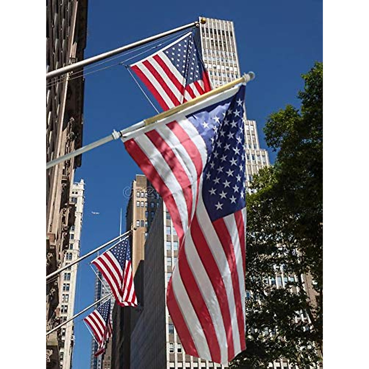 Tangle Free Flag Pole Mounting Ring Clip - Rotating Flapole Mounting Rings with Metal Clips 360 Degree Free Rotating Adjustable Fasteners 1 Pair (White 1 Inch)