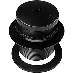 Westbrass R93-2-62 1-1/2" Coarse Thread Tip-Toe Bathtub Drain Trim Set with 2-Hole Overflow Faceplate, Matte Black