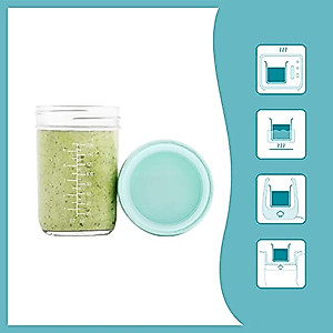 Babymoov Glass Food Storage Containers | Leak Proof Stackable & Reusable Glass Jars (Pick Your Set Size), X8