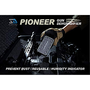 SD SILENT DRY Pioneer Gun Safe Dehumidifier, Reusable mini Portable Dryer effective for up to 20L, Fast renew and Mold remover for Gun/Safe/Camera/Instrument, 1 piece in one package, Ranger Green