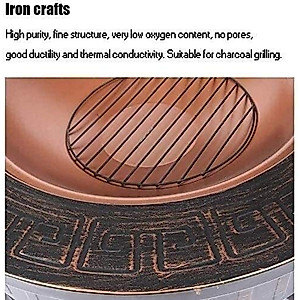 LEAYAN Garden Fire Pit Grill Bowl Grill Barbecue Rack Outdoor Metal Firepit Round Table Backyard Patio Stove Wood Burning Fire Pit with Spark Screen with Cover BBQ Cooking for Camping Backyard