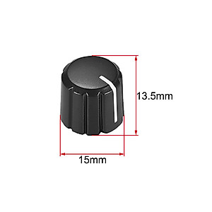 uxcell 5pcs Potentiometer Control Knobs for Electric Guitar Acrylic Volume Tone Knobs Black D Type 4x6mm