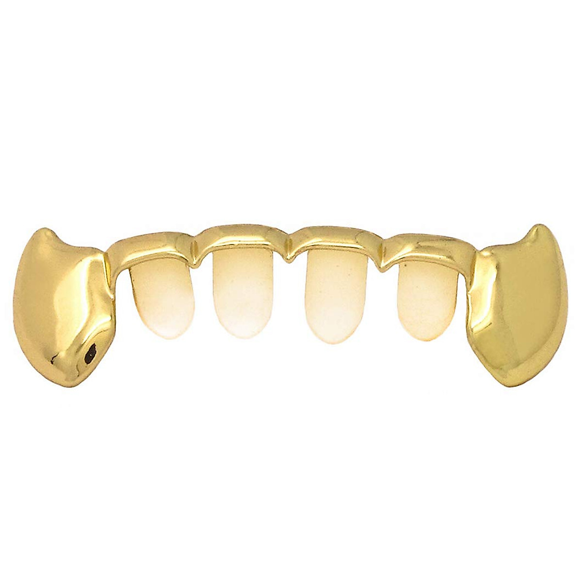 Hip Hop 14K Gold Plated Half Lower Bottom Fangs Teeth Grillz w Mold Kit