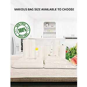 Vacuum Sealer Bags Heavy Duty, 8x 50 Vacuum Sealer Bags (2 packs) 100 ft Roll Vacuum Sealer Bags, Food Vacuum Sealer Bags, Meat Vacuum Sealer Bags, Fit nutrichef, foodsaver, jzbrain oliso weston Vacuum Sealer Bags, BPA Free Sous Vide, Best Deal!