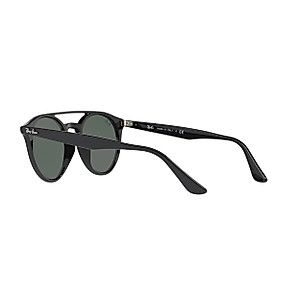 Ray-Ban Rb4279f Asian Fit Round Sunglasses, Black/Green, 51 mm