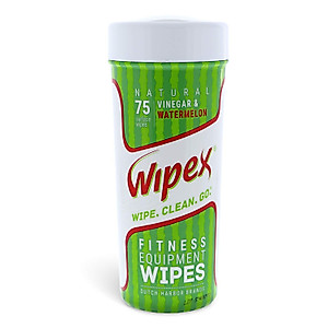 Wipex Gym Equipment Cleaner Gym Wipes - 75ct Yoga Mat Wipes & Workout Equipment Cleaner Wipes for Personal Use - Fitness Equipment, MMA Gear, Pilates, Spas, Gyms, Peloton Bikes, Watermelon Scent