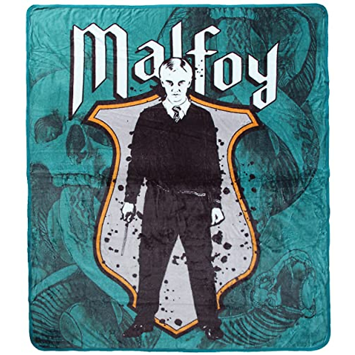 The Northwest Company Harry Potter Draco Malfoy Character Silk Touch Throw Blanket 50" x 60" (127cm x 152cm)