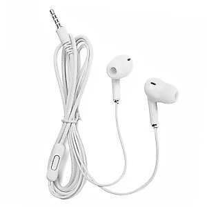 TQKLSM Wired Earbud Headphone 3.5mm Sports Earphone Universal HiFi Music Bass Earbud Headphone with Mic(wit)