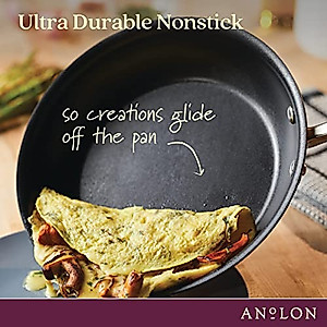 Anolon Advanced Hard-Anodized Dutch Oven Multipurpose Steamer Set, 8.5-Quart, Graphite