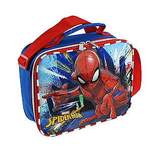 Spiderman Insulated Lunch Bag with Adjustable Shoulder Straps - Perfect Swing - A17324