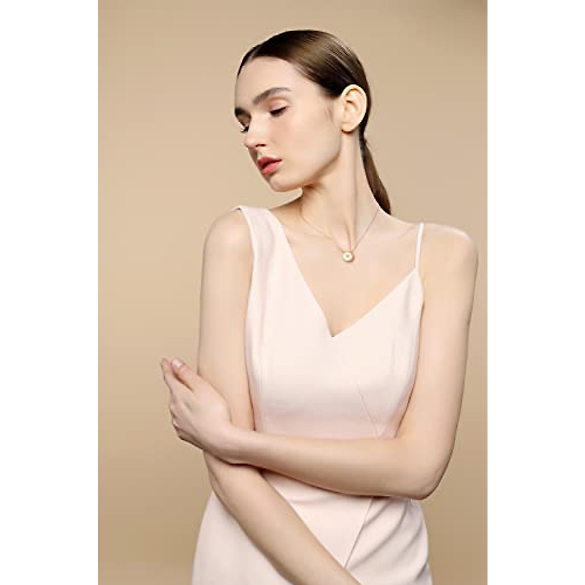 Gold Zodiac Sign Pendant Necklace, 14K Gold Plated Faux Fritillaria Cubic Zirconia 12 Constellation Necklace Jewelry Birthday Gifts for Women, (Taurus Apr 20-May 20)