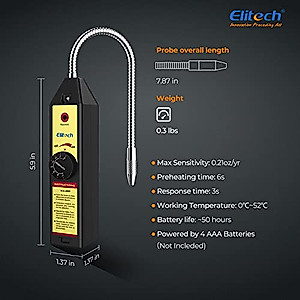 Elitech WJL-6000 Freon Leak Detector Halogen Gas Tester HVAC Refrigerant AC Sniffer R22 R410A R134A
