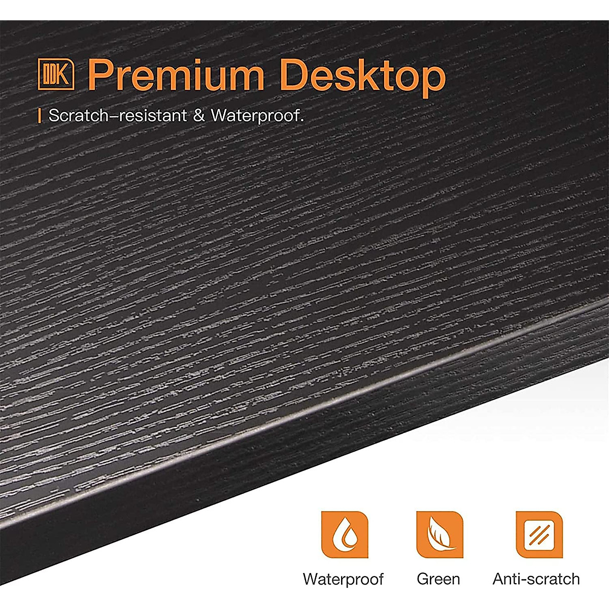 EVETEE Corner Desk, Small Space Saving Desk, Solid Steel Frame, Small Space Display Bracket, Durable Wooden Desktop, Easy to Assemble, Suitable for use as Dresser, Desk, and Office Desk (Black)