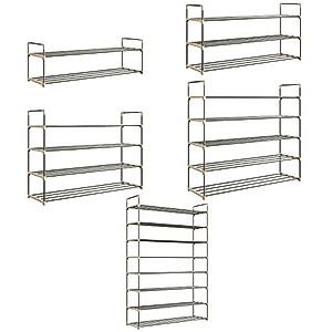 Home Complete Shoe Storage Rack, 2-Tier Organizer for Closet, Bathroom, Entryway