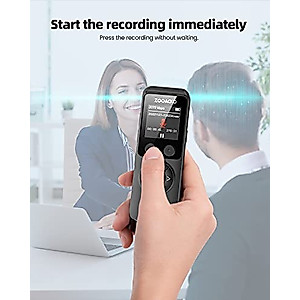 ZOOAOXO 64GB Digital Voice Recorder, Bluetooth Voice Recorder, Dual Microphone, 3072 kbps HD, A-B Repeat, Recording Monitoring, Noise Reduction, Voice Activated Recording