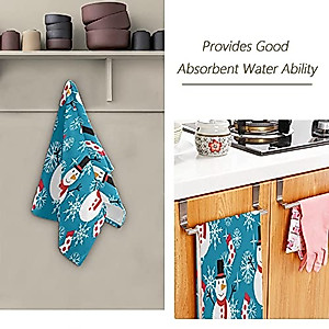 Christmas Snowman Dish Towels for Drying Dishes,Xmas Kitchen Cloth Dish Towels Premium Dishcloths Super Absorbent Fast Drying