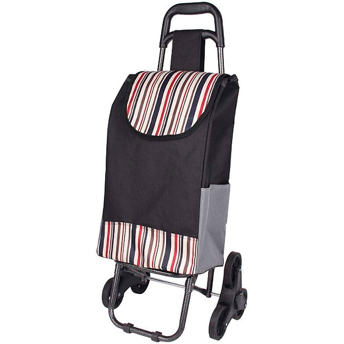 Shopping Trolley on Wheels Multi Function Shopping Cart Fashion Car Portable Folding Truck Durable Anti-Slip Weight-Enhanced Storage Hand Trucks,Blue,90Cm ,