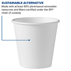 Solo 410W-2050 10 oz White SSP Paper Hot Cup (Case of 1000)