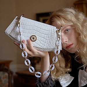 Split Leather Crossbody Bag for Women Purses Fashion Crocodile Small Hobo Bag Ladies Shoulder Bag Qriginal Design Underarm Bag