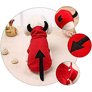 KESYOO Halloween Pet Clothes Red Pet Costume Halloween Themed Pet Clothes Halloween Devil Costume for Cat Dog