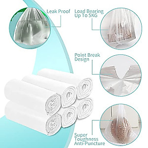 Small Trash Bags Handle Garbage Bags 300 Counts 4 Gallon Trash Can Liner For Home Office Kitchen Bathroom Plastic Bins Trash Recycling 15 Liters Bags