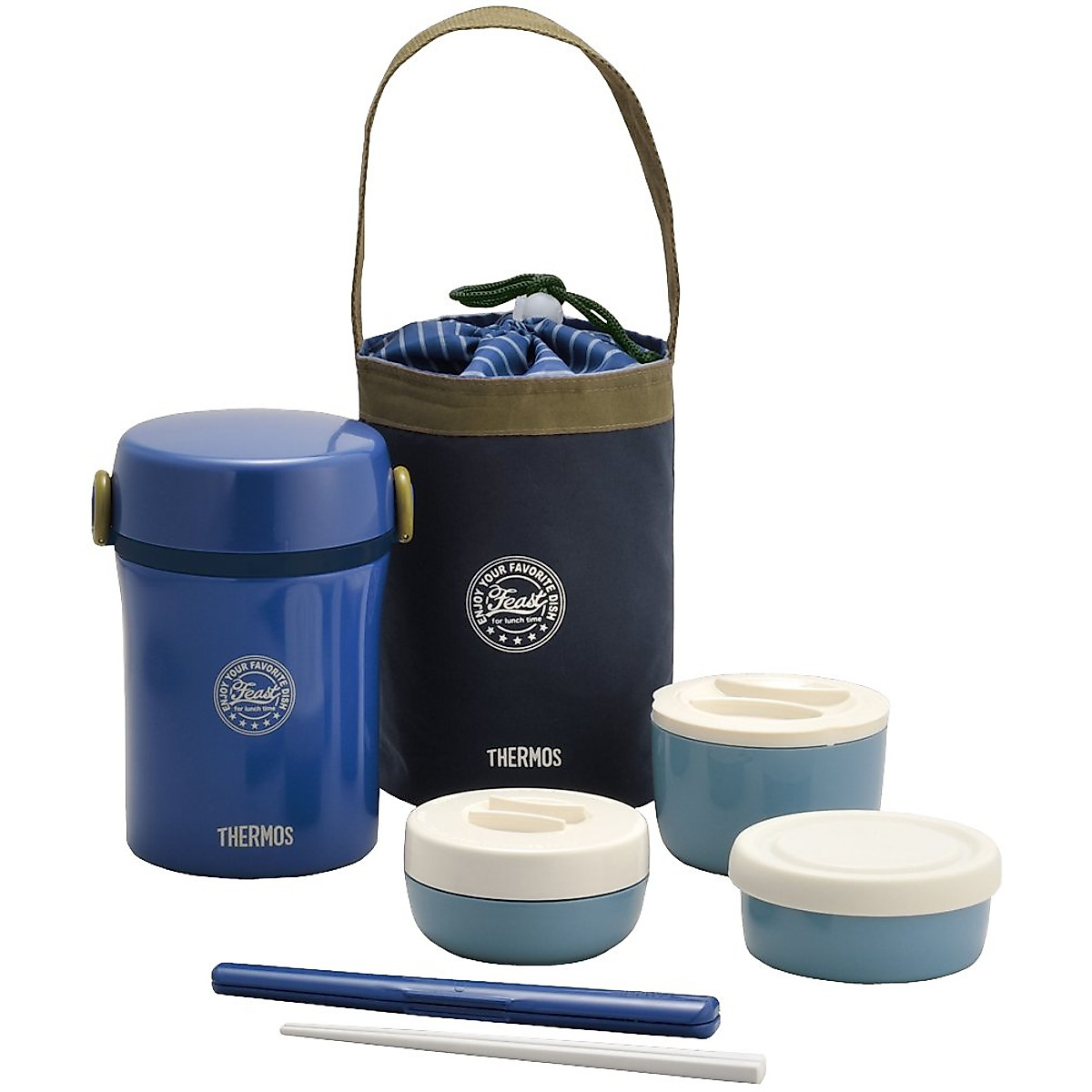 Thermos JBC-801 NVY Stainless Steel Lunch Jar, Approx. 0.6 Cups, Navy