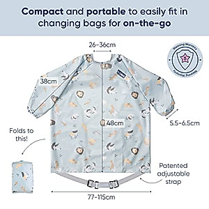 BIBaDO Feeding Coverall - Mess Proof Baby Weaning Bib 6-36 Months - Versatile Attachable Travel Apron - Waterproof Wipe Down Machine Washable