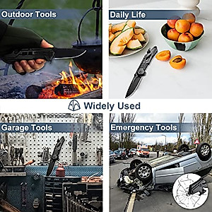 ADSWEER Pocket Knife, Gifts For Men Him Dad Boyfriend, Hunting Survival Folding EDC Knives, Fathers Day Valentines Christmas Birthday Gifts, Knives With Bottle Opener, Credit Card Multitool