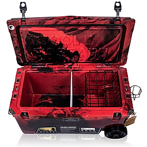 COLD BASTARD COOLERS 70QTW Rugged+ CAMO Red Large Wheels The Best Premium Ice Chest Cooler Accessories Free S&H (CB70W-CR)
