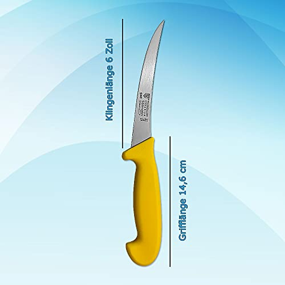 SMI - 6 inch Solingen Boning Knife Curved Meat Knife Professional Flexible Sharp Kitchen Knife Solingen Knife - Made in Germany