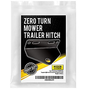 Universal Zero Turn Mower Trailer Hitch - Heavy Duty 3/16'' Thick and Rugged Steel - 3/4'' Trailer Hitch Mount -