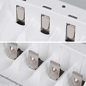 AA AAA Battery Charger Kratax 4-Bay Battery Charger Only for 1.5V Constant Voltage Output AA and AAA Rechargeable Lithium Batteries (Only Charger)