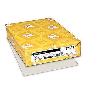 Neenah Wausau Paper 82341 Vellum Bristol Cover Stock, 8-1/2 x 11, 67-lb., Gray, 250 Sheets/Pack