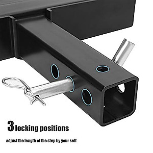 Eapele Hitch Step for 2” Receivers, Strong Steel Construction Rust Free Powder Coated Finish with Hitch Pin, 400lbs Maximum Load