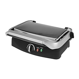 Kalorik SWP 39888 SS Kalorik Stainless Steel 2-Slice Panini Grill, Black