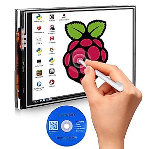 kuman for Raspberry Pi 3B+ TFT LCD Display, 3.5 Inch 480x320 TFT Touch Screen Monitor for Raspberry Pi Model B A+ SPI Interface with Touch Pen SC06